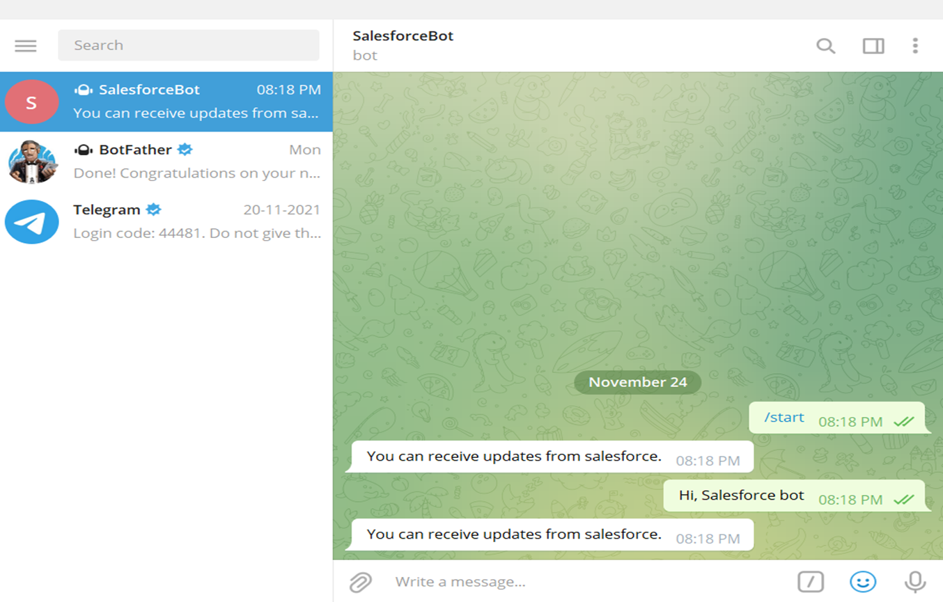 How To Integrate Salesforce With Telegram Bot How To Integrate Salesforce With Telegram Bot